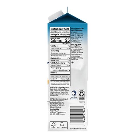 Silk Vanilla Creamer Nutrition Facts Besto Blog