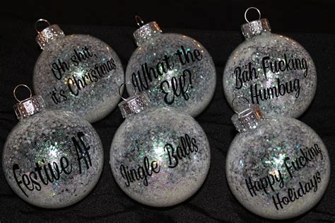 6pc Adult Xmas Ornaments Funny Christmas Etsy