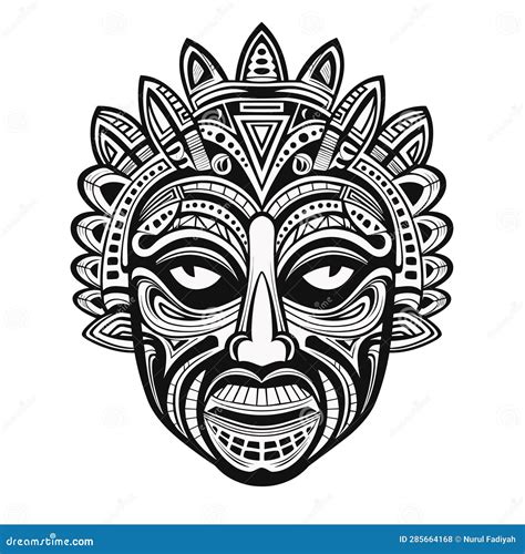 Máscara De Madera Tradicional Tribal Hawaii Totem African Máscara