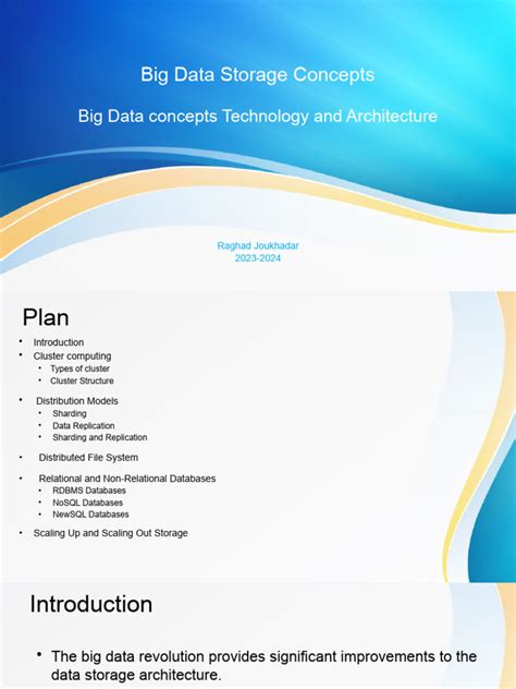 Big Data Storage Concepts Pdf Computer Cluster Databases