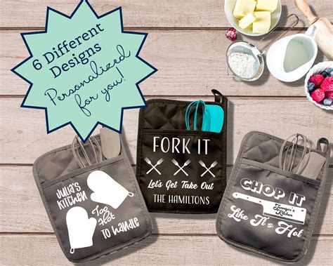 Personalized Pot Holder T Set Perfect For Christmas Housewarming