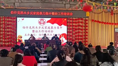 伯什克然木乡妇联开展“反家庭暴力集中整治工作”培训会活动群众意识妇女