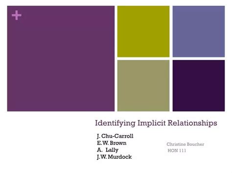 PPT Identifying Implicit Relationships PowerPoint Presentation Free Download ID