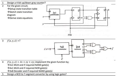 solved design a 4 bit up down gray counter for the given
