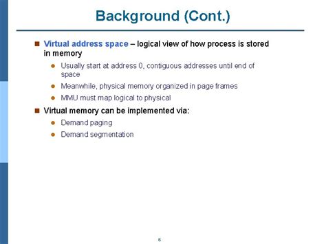 Chapter 10 Virtual Memory Chapter 10 Virtual Memory