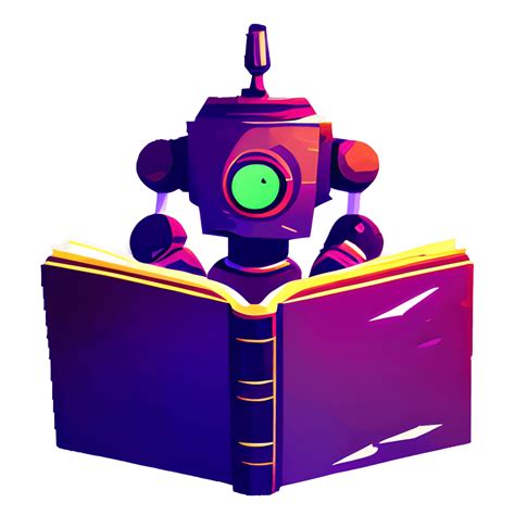 Robot Book Graphic · Creative Fabrica