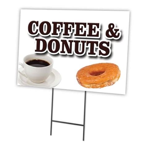 Signmission C 1824 Coffee And Donuts 18 X 24 In Coffee And Donuts Yard