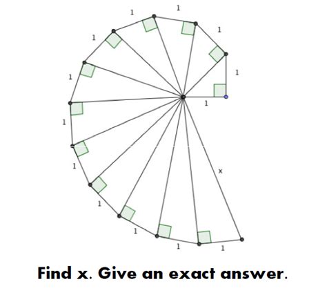 Pythagorean Spiral Surd Problem Mathsahoy