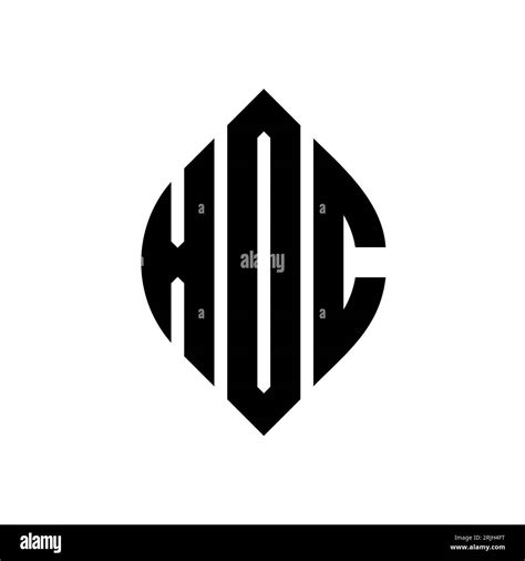 Xdc Circle Letter Logo Design With Circle And Ellipse Shape Xdc Ellipse Letters With