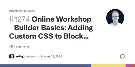 Online Workshop Builder Basics Adding Custom Css To Block Themes