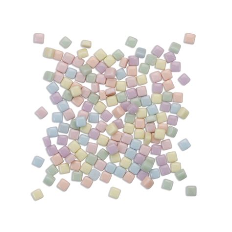 Assorted Mini Pastel Glass Blocks Assorted Colour Mosaic Tiles 250g