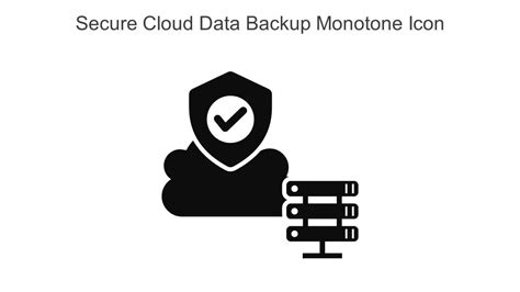 secure cloud data backup monotone icon in powerpoint pptx png and