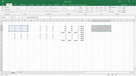 excel working with matrices youtube