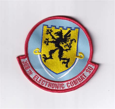 388th Electronic Combat Squadron Patch Plastic Backing 4 Squadron