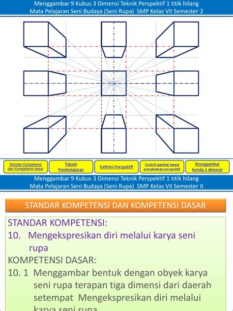 Contoh Gambar Perspektif 2 Titik Hilang Lemari Berbagai Contoh