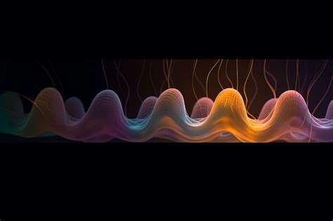 Premium Ai Image Arafed Image Of A Wave Of Colored Light On A Black Background Generative Ai