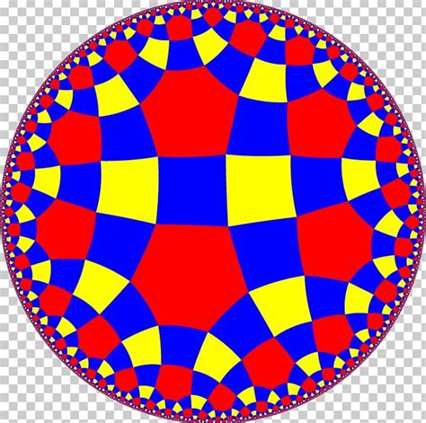 Circle Hexagonal Tiling Hyperbolic Geometry Tessellation Square Tiling