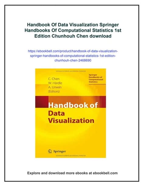 Handbook Of Data Visualization Springer Handbooks Of Computational Statistics 1st Edition