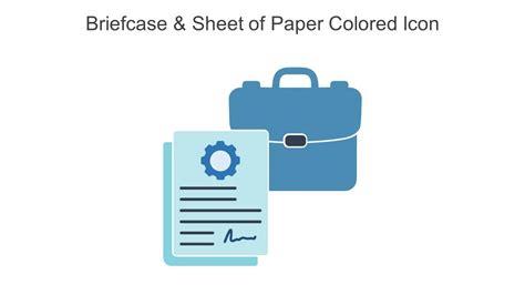 Briefcase And Sheet Of Paper Colored Icon In Powerpoint Pptx Png And Editable Eps Format PPT Sample