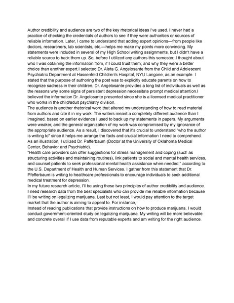 Rhetoric Situation In Practice Author Credibility And Audience Are
