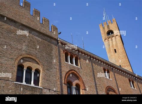 Exterior Of Historic Buildings In Treviso Veneto Italy The Palazzo