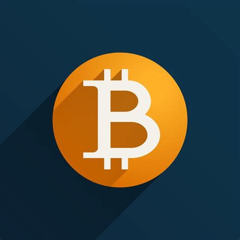 Premium Vector Bitcoin Simple Design Icon On Blue Back