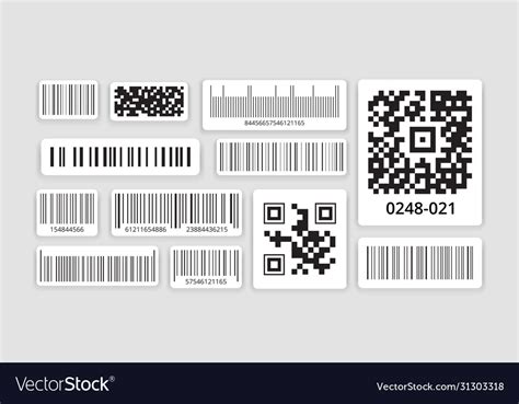Identification Code Barcode For Scanning With Vector Image