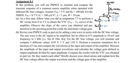 Assignment In This Problem You Will Use PSPICE Chegg Com
