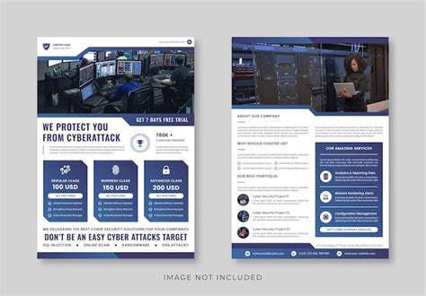 Premium Vector Cyber Security And Data Protection Vertical Flyer