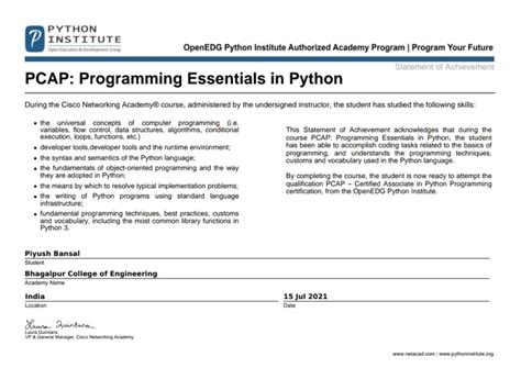 Piyush Bansal On Linkedin Cisconetworkingacademy Pythonprogramming