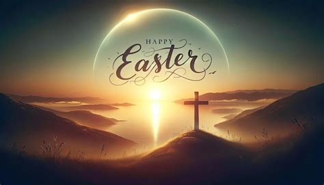 Premium Photo Easter Dawn Of Hope A Religious Sunrise Postcard