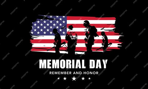 Premium Vector Memorial Day Background Design Honoring All Who Served