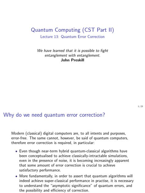 quantum error correction pdf quantum computing error detection and correction