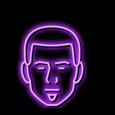 Soul Patch Beard Hair Style Neon Glow Icon Illustration 20374950 Vector