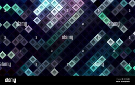 Moving Tetris Squares Motion Electronic Field With Moving Colored Squares Colorful Neon