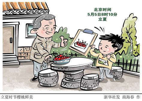 （图表·漫画）节令之美｜立夏时节樱桃鲜美新华社夏姑娘夏始