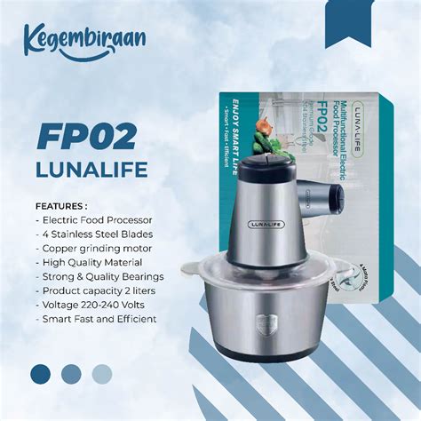 Jual Chopper Luna Life Fp02 Multifunctional Electric Food Processor