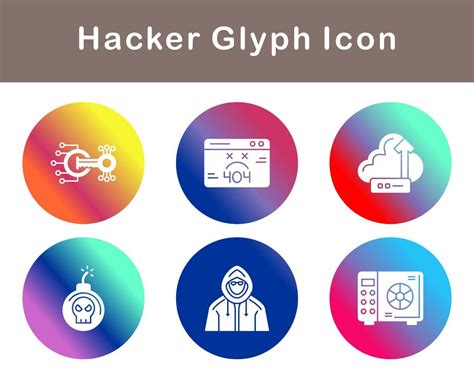 Hacker Vector Icon Set 21394111 Vector Art At Vecteezy