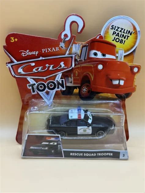 Disney Pixar Cars Toon Rescue Squad Trooper Moc Mattel £700 Picclick Uk