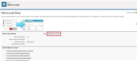 Web To Lead Salesforce Setup Salesforce Blog