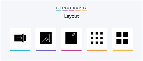 Layout Glyph 5 Icon Pack Including Grid Thumbnails Creative Icons