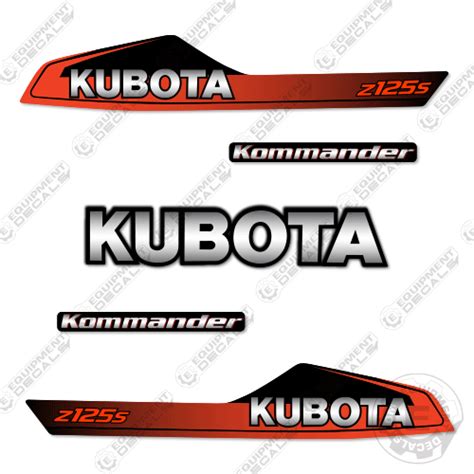 Fits Kubota Z125s Decal Kit Mower Equipment Decals