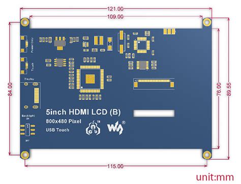 Inch Resistive Touch Screen LCD HDMI Interface Supports Various Systems
