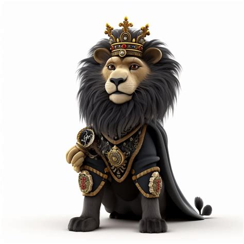 Premium Ai Image Lion King 3d