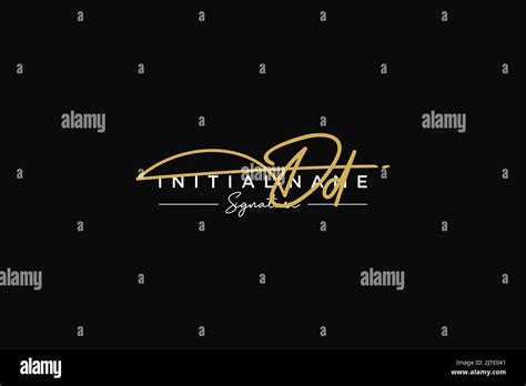 Dd Signature Logo Template Vector Hand Drawn Calligraphy Lettering