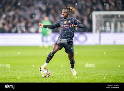 Copenhagen Denmark 13th Feb 2024 Jeremy Doku 11 Of Manchester City Seen During The UEFA