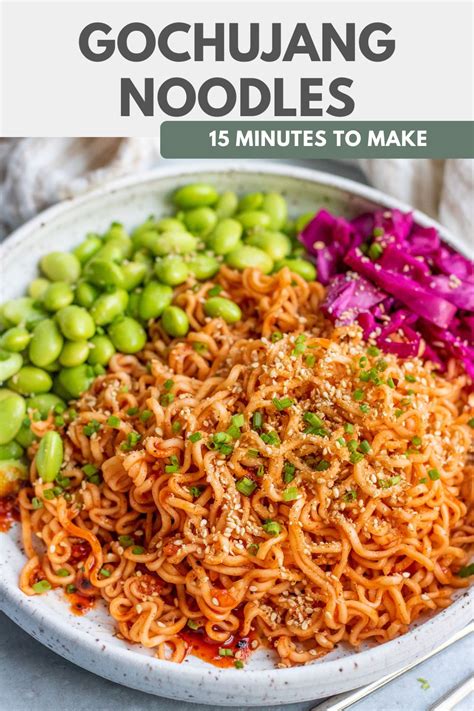 15 Minute Gochujang Noodles Bibim Guksu Plant Based Rd
