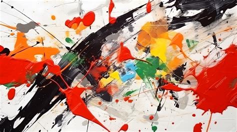 Premium Photo Abstract Paint Drawing Painted With Paint On Paper