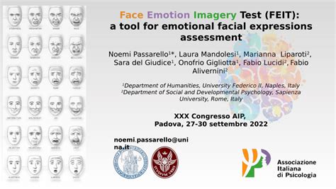 Pdf Face Emotion Imagery Test Feit A Tool For Emotional Facial Expressions Assessment