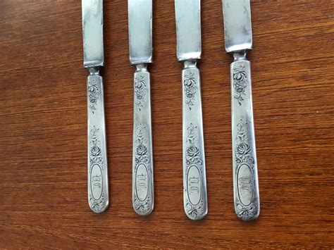 4pc 1835 R Wallace Silverplate Fruit Knives Etsy
